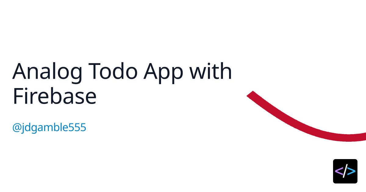 Analog Todo App with Firebase - Code.Build 💻 Analog Todo App with Firebase - Code.Build 💻